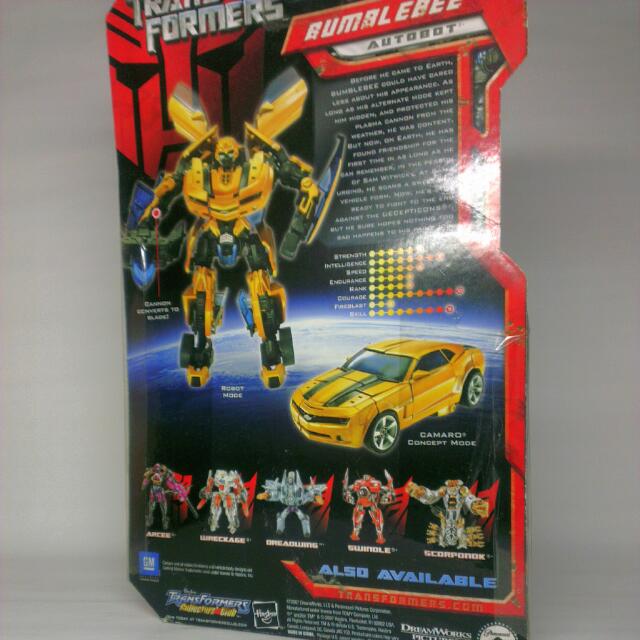 (Price Reduced)TF1 Movie Autobot Camaro Bumblebee Deluxe Class, Hobbies ...