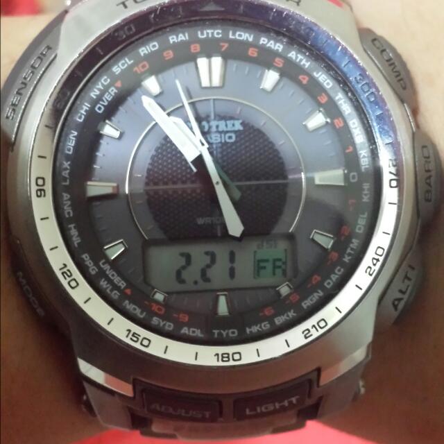 Casio Protrek Titanium, Mobile Phones & Gadgets, Wearables & Smart ...