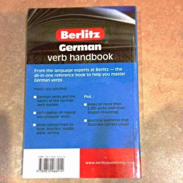 Berlitz German Vocabulary Handbook / Grammar / Verb Handbook, Hobbies ...