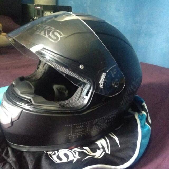 Bks fullface helmet, matte black, Sports Equipment, Bicycles & Parts ...