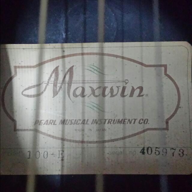 Rare Vintage Japanese Maxwin Electric Acoustic Guitar., Hobbies & Toys ...