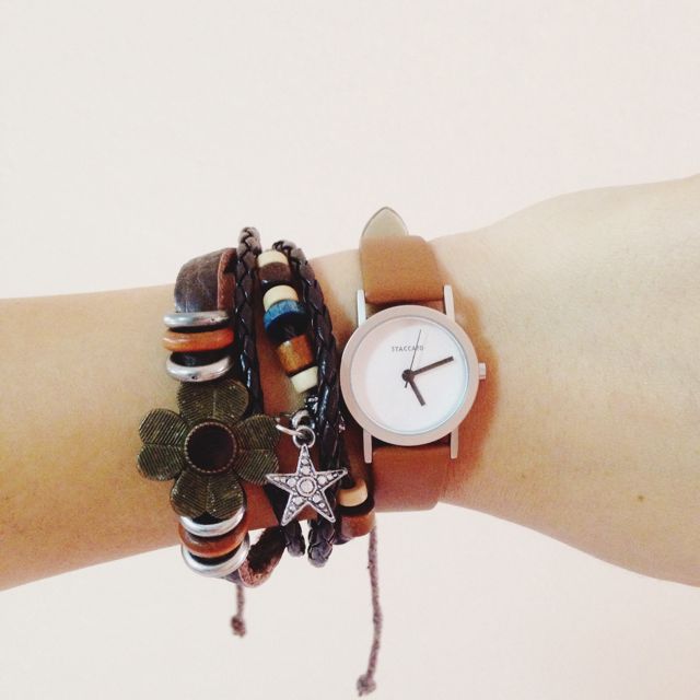 Vintage Staccato Brown Watch, Women's Fashion, Watches & Accessories ...