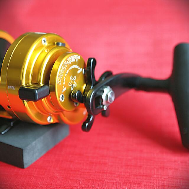 New - Gold Tiburon 7530 Fishing Reel - 2 Speed Auto & Smart Shift For ...