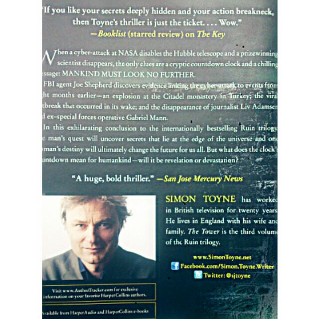 (Price lowered) The Tower by Simon Toyne, Hobbies & Toys, Memorabilia ...