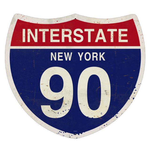 New York Interstate 90 - Metal Sign (Not Tin), Hobbies & Toys ...