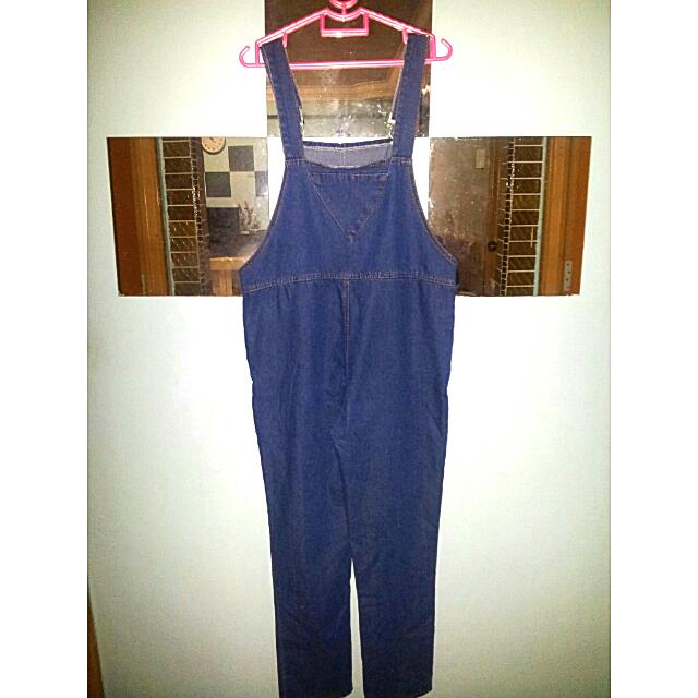 OVERALL DENIM , Women's Fashion, Bottoms, Jeans & Leggings on Carousell