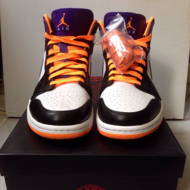 Nike Air Jordan 1 Retro Mid Phoenix Suns, Men's Fashion, Footwear ...