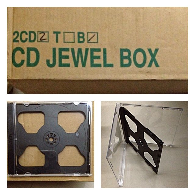 BNIB black double CD jewel casing 100pc, Furniture & Home Living, Home ...