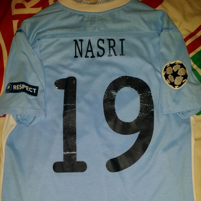 Official Umbro Manchester City 2011/12 UEFA Champions League Home Kit + 'NASRI 19' & UEFA ...