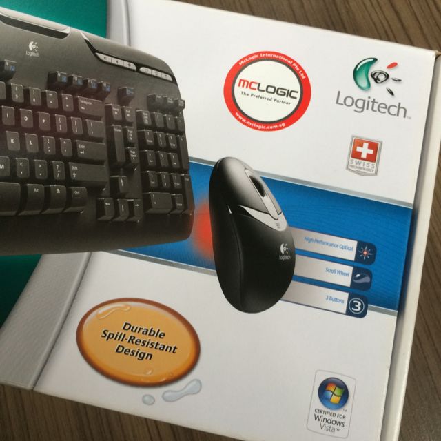 Logitech Keyboard + Mouse Set, Computers & Tech, Parts & Accessories, Computer Keyboard on Carousell