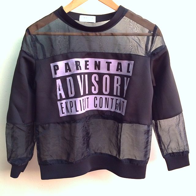 (PENDING) Parental Advisory Sweater, Women's Fashion, Tops, Other Tops ...