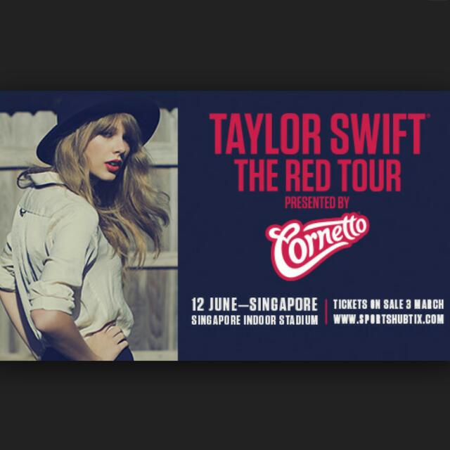 (Reserved)A Pair Of Taylor Swift The Red Tour Tix, Hobbies & Toys ...