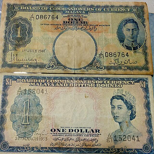 Extremely Old And Rare Singapore Dollar Note, Hobbies & Toys ...