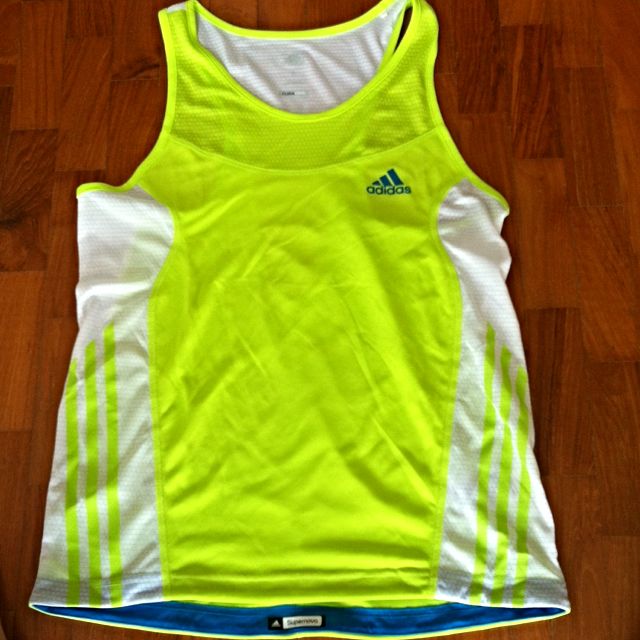 Adidas Green Running Singlet, Men's Fashion, Activewear on Carousell
