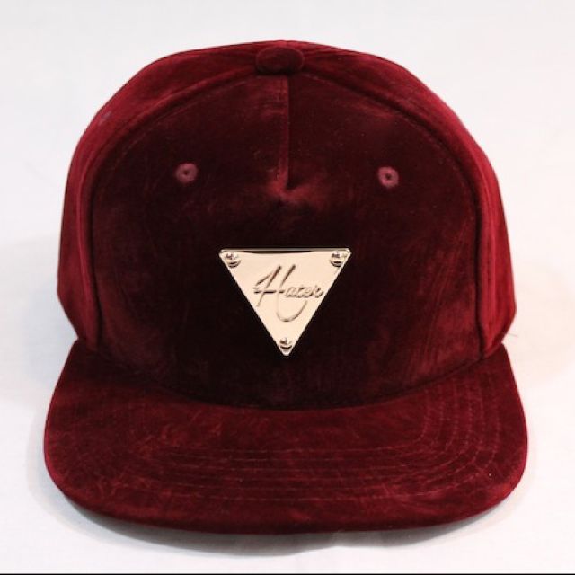 Original HATer Burgundy Velvet Snapback, Men's Fashion, Watches ...