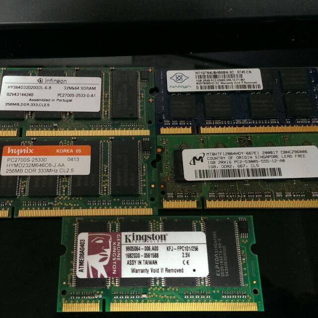 Assorted Laptop RAM, Computers & Tech, Parts & Accessories, Networking ...