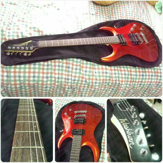 XM Series Red Washburn Electric Guitar, Hobbies & Toys, Music & Media ...