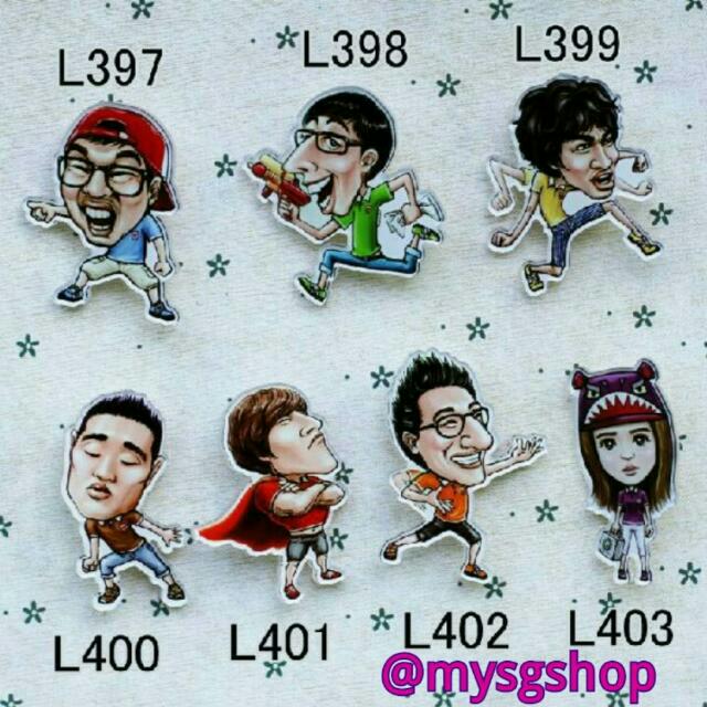 Korean Running Man Acrylic Badges (RM04), Everything Else on Carousell