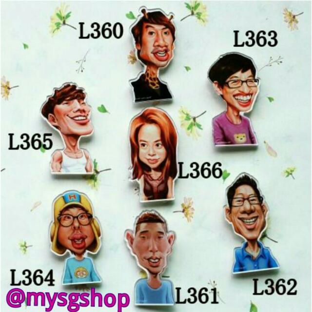 Korean Running Man Acrylic Badges (RM03), Everything Else on Carousell