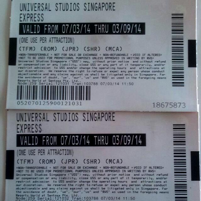 USS EXPRESS Ticks. , Tickets & Vouchers, Local Attractions & Transport ...