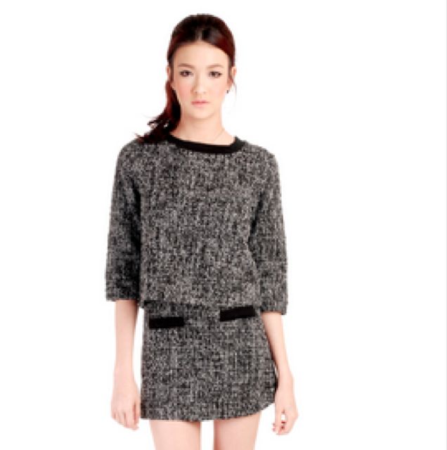 Lisa Two Piece Tweed Set, Women's Fashion, Dresses & Sets, Sets or ...