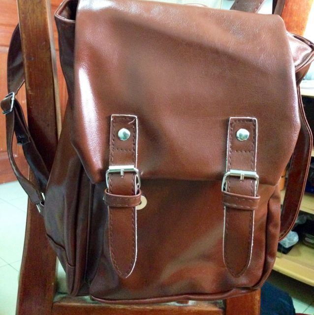 Brown Back Pack, Men's Fashion, Bags, Belt bags, Clutches and Pouches ...