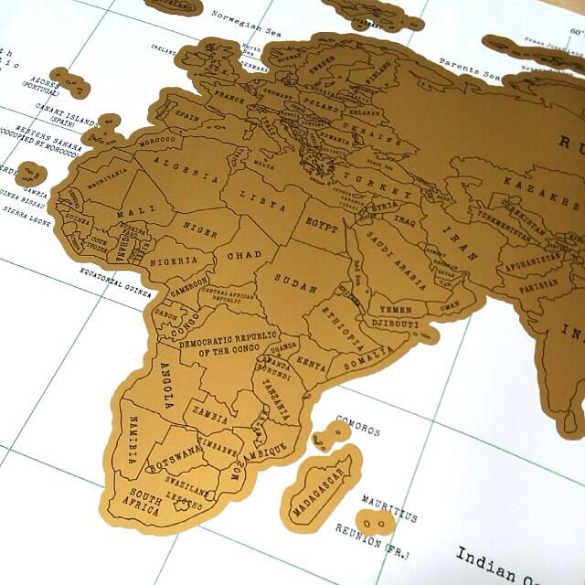 Scratch Map, Furniture & Home Living, Home Decor, Frames & Pictures on ...