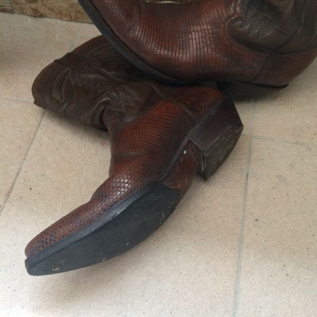 Pangolin Skin Cowboy Boots, Men's Fashion, Footwear, Boots on Carousell