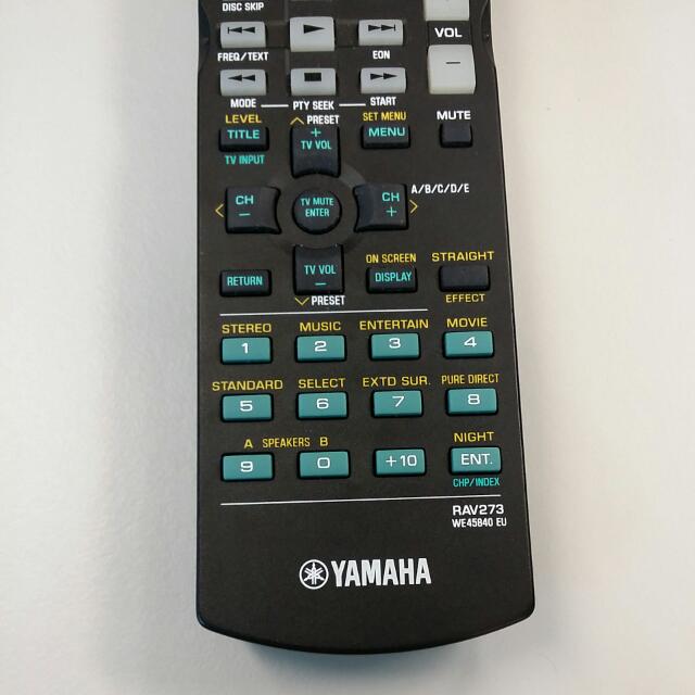 Original Yamaha Remote Control For Av Receiver RAV273, TV & Home ...