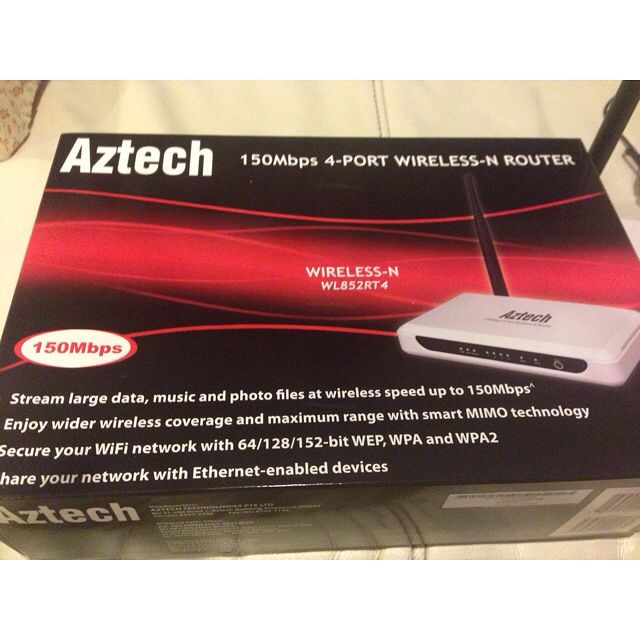 Aztecs 150Mbps 4 Port Wireless Router, Computers & Tech, Parts ...