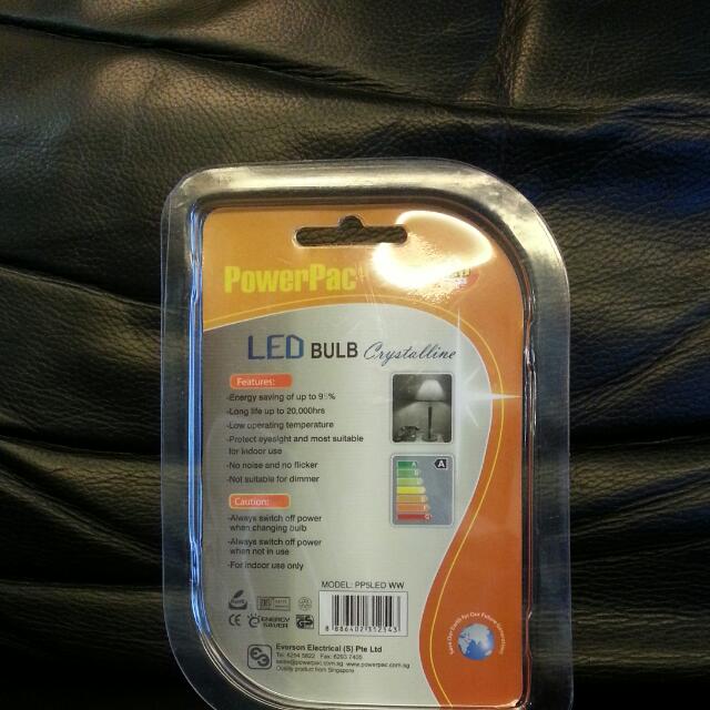 PowerPac LED Bulb Crystalline (E14), Furniture & Home Living, Lighting ...