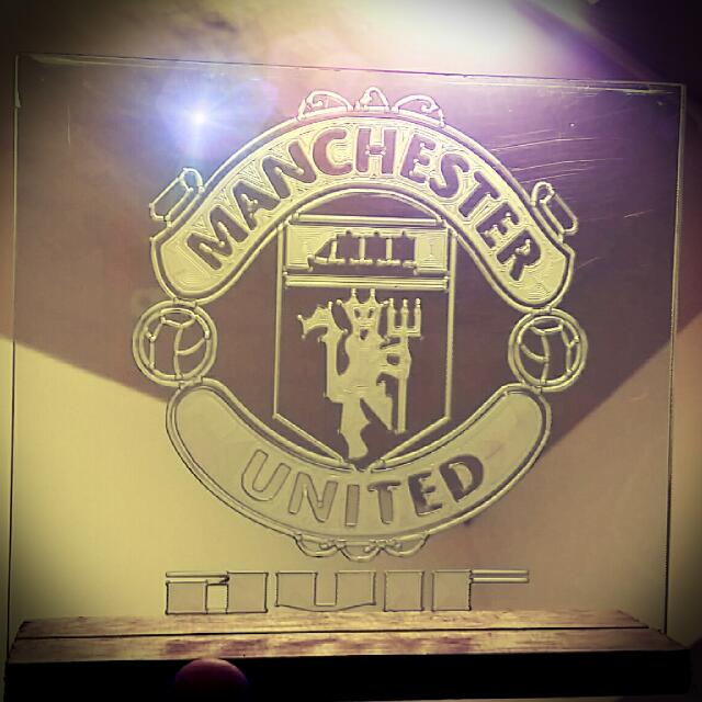 Manchester United Acrylic Engrave , Hobbies & Toys, Memorabilia ...