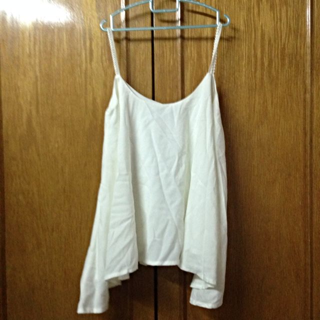 (pending) HVV White Spag Top, Women's Fashion, Tops, Sleeveless on ...
