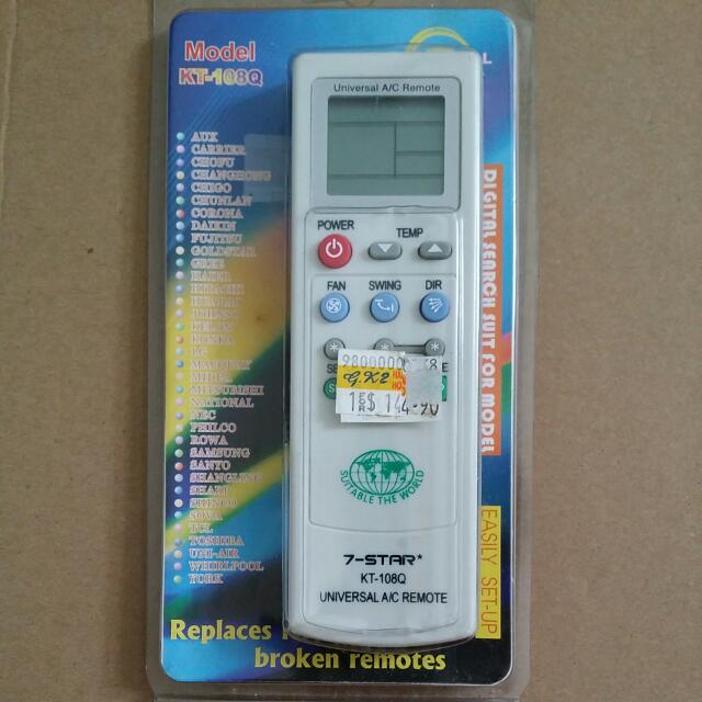 Aircond remote control (Universal), TV & Home Appliances, Portable Air ...