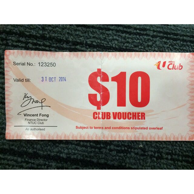 Ntuc Club Vouchers [LIMITED PIECES AVAILABLE], Tickets & Vouchers ...