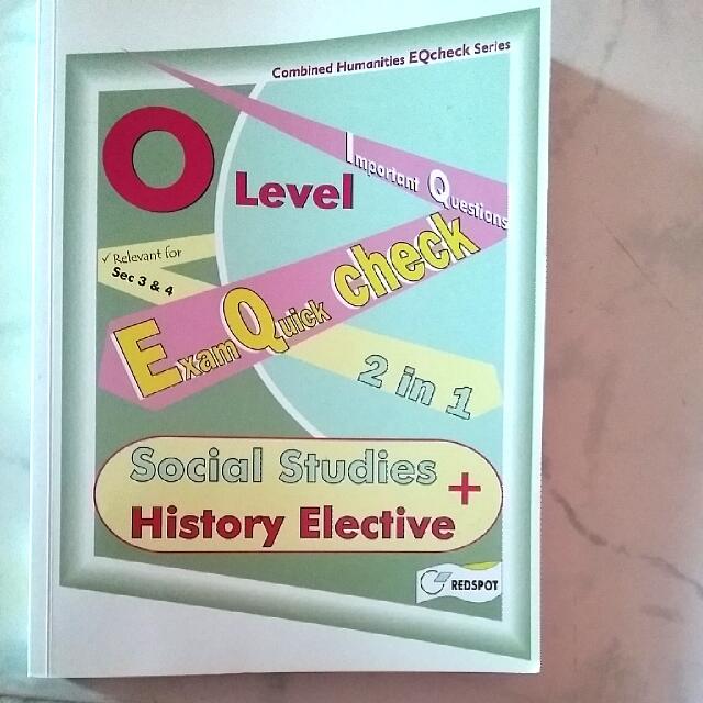 O Level Social Studies+history Elective Guide Book, Hobbies & Toys ...