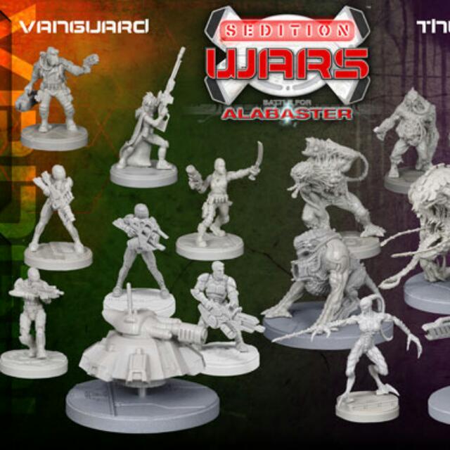 Sedition Wars : Battle for Alabaster Board Game With Kickstarter Items ...