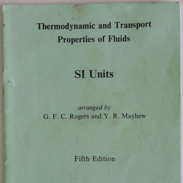 Steam Tables: Thermodynamics & Transport Properties of Fluids (G.F.C ...