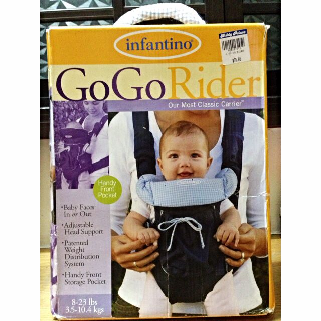 Infantino Go Go Rider Carrier in Navy/Blue Plaid, Babies & Kids, Infant ...
