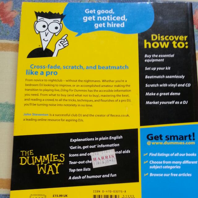 DJ-ing For Dummies Book, Hobbies & Toys, Books & Magazines, Children's ...