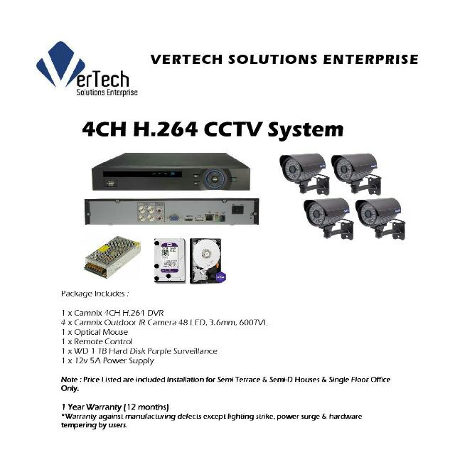 CAMNIX 4 Channel CCTV System With Outdoor Camera, Everything Else on ...