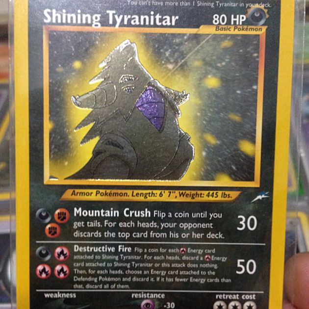 Pokemon Card - Shining Tyranitar, Everything Else on Carousell