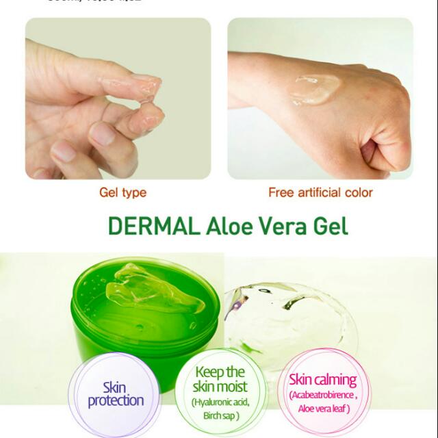 dermal aloe vera gel 95%, Beauty & Personal Care, Face, Face Care on ...