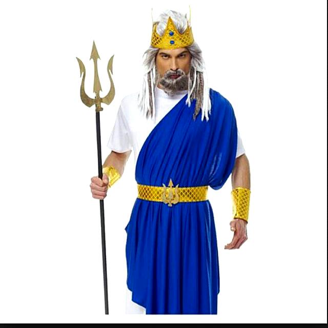 Poseidon Costume - Greek God - Halloween - DnD - Party , Men's Fashion ...