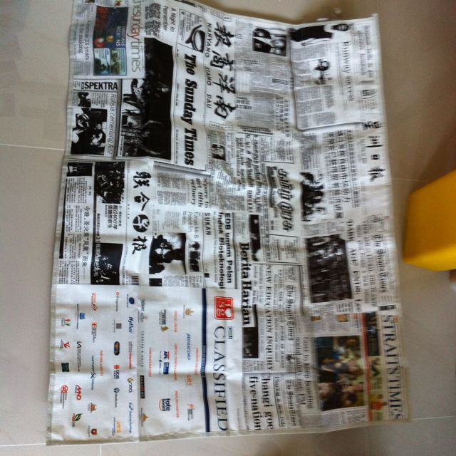 Beach Floor Mat. Unique Newspaper Design, Furniture & Home Living, Home ...