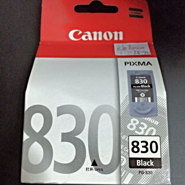 Canon 830 Black Printer Cartridge, Computers & Tech, Parts ...