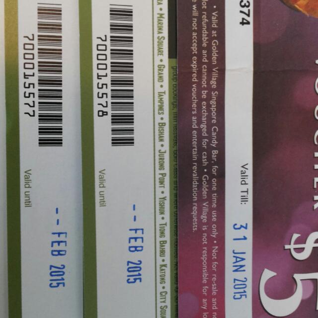 Pending - 02 GV Tickets + 01Voucher, Tickets & Vouchers, Event Tickets ...