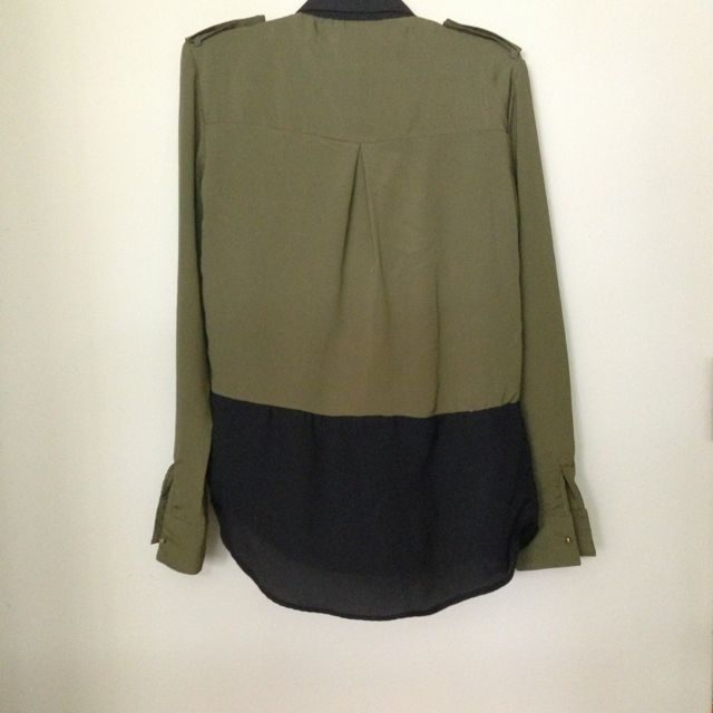 Military Styled Blouse, Women's Fashion, Tops, Blouses on Carousell