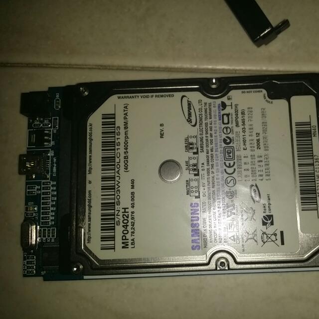 Samsung Hard Drive with Enclosure 40GB, Computers & Tech, Parts ...