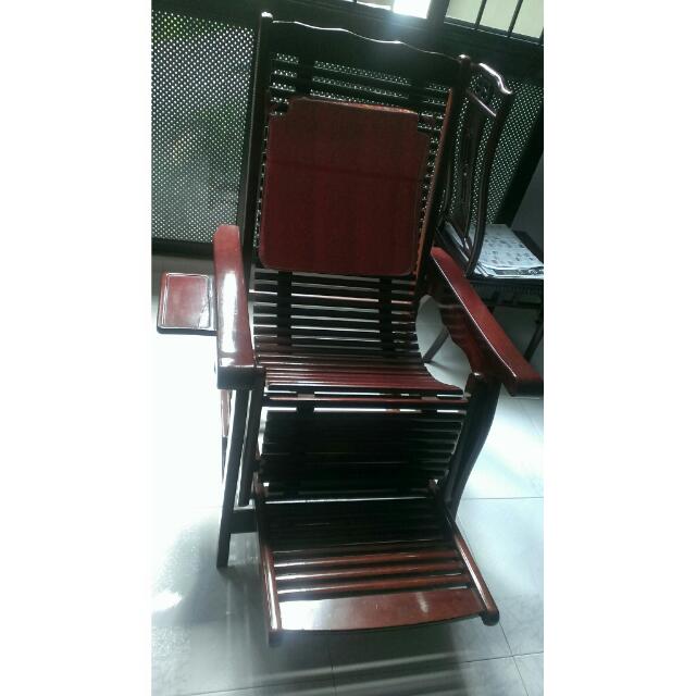 Rosewood Rocking Chair With Foot Reflexology! :), Furniture & Home ...